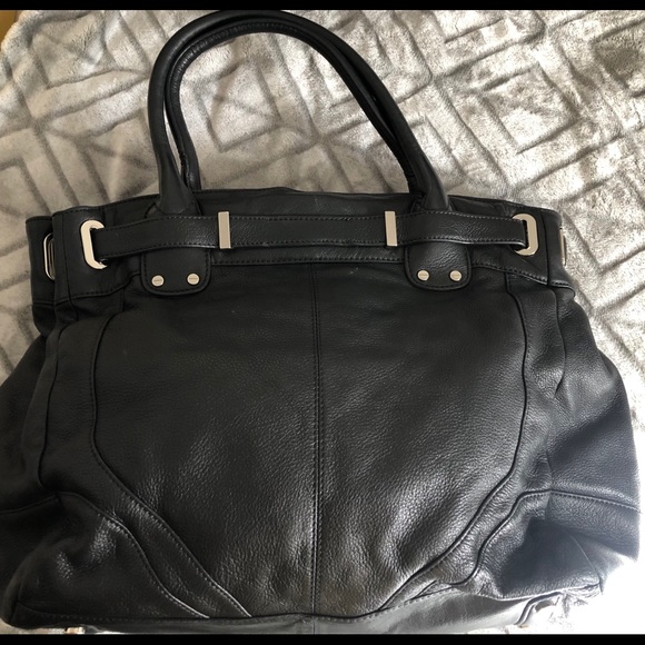 Rachel Zoe | Bags | Rachel Zoe Black Leather Satchel | Poshmark